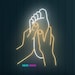 Foot Massage Neon Sign, Foot Reflexology Led Light, Custom Wall Decor ...