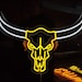 Bull Skull Neon Sign, Cow Skull Led Neon, Animal With Horns Light Sign ...