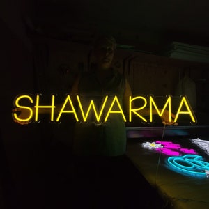Shawarma Neon Sign, Doner Kebab Led Sign, Pita Led Light, Custom Text ...