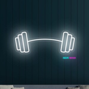 Dumbbell Neon Sign, Barbell Led Neon, Sport Led Light, Custom Led Sign ...