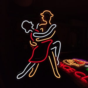 Dancers Neon Sign, Ballroom Dancing Neon Light, Dance Studio Led Light ...