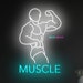 Athlete Neon Sign, Sportsman Neon Light, Man With Muscles Led Night ...