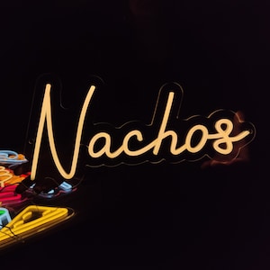 Nachos Neon Sign, Nachos Neon Light, Mexican Nachos Light Sign, Mexican ...