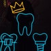 Tooth Neon Sign, Tooth With a Crown Led Neon, Medicine Led Light ...