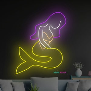 Mermaid Neon Sign, Sea Maid Neon Light for Your Home Decor, Custom ...