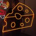 Cheese Neon Sign, Piece of Cheese Led Light, Food Neon Lights, Dairy ...