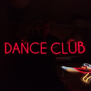 Dance Club Neon Sign, Dance Club Neon Led Light Sign, Dance Club Led ...