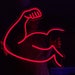 Arm Muscles Neon Sign, Biceps Led Neon, Gym Led Light, Workout Light ...