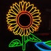 Sunflower Neon Sign, Plant Neon Light, Flower Led Light, Custom ...