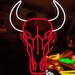 Bull Skull Neon Sign, Cow Skull Led Neon, Animal With Horns Light Sign ...