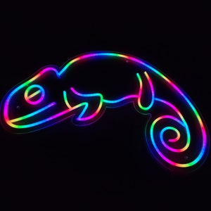 Сhameleon Neon Sign, Multicolor Chameleon Led Neon Sign, сustom Led ...