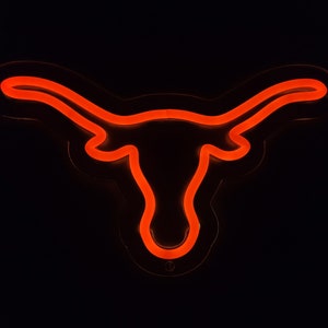 Longhorn Bull Neon Sign Bull Head Led Neon Longhorn Head - Etsy