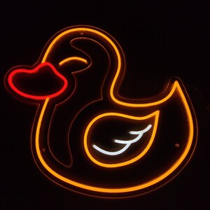 Duck Neon Sign Kids Room Decor Rubber Duck Led Light Sign - Etsy