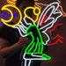 Flying Fairy Neon Sign, a Fairy With a Moon Led Neon, Custom Gift for ...