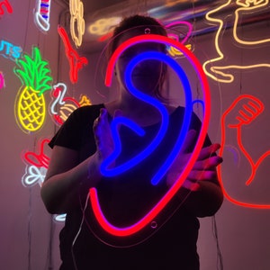 Ear Neon Sign, Human Ear Led Light, Ear Led Neon Sign, Custom Human ...