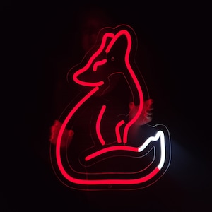 Fox Neon Sign, Fox Light up Sign, Animal Led Light, Animal Sign for Pet ...