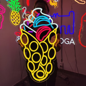 Bubble Waffle Neon Sign, Hong Kong Street Food Led Sign, Puffle Waffles ...
