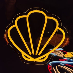 Sea Shell Neon Sign, Mollusk Shell Led Light for Your Home Decor ...