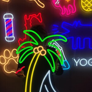 Island Neon Sign, Desert Island Led Light, Palm Tree Led Sign, Boat ...