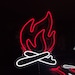 Fire Flame Neon Sign, Flame Led Light Sign, Custom Fire Room Decor Neon ...