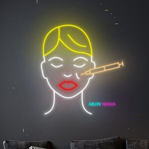 Face Injections Neon Sign, Botox Led Neon, Dermal Fillers Led Sign ...