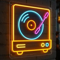 Vinyl Record Led Sign, Record Neon Light, Disc Player Neon Sign, Record ...