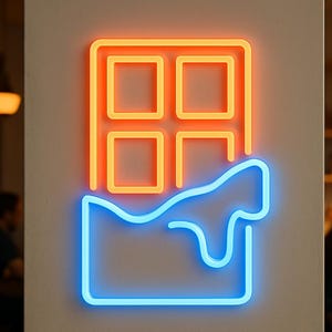 Chocolate Neon Sign. Chocolate Workshop Light. Coffee Shop Led Sign ...