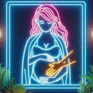 Pregnancy Neon Sign. Massage for Pregnant Women Led Sign. LED Decor for ...