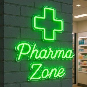 Pharmacy Neon Sign. Prescription Ready, Your Local Pharmacy, Vitamins ...
