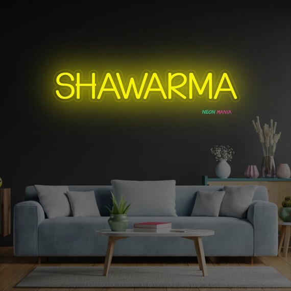 Shawarma Neon Sign Doner Kebab Led Sign Pita Led Light - Etsy
