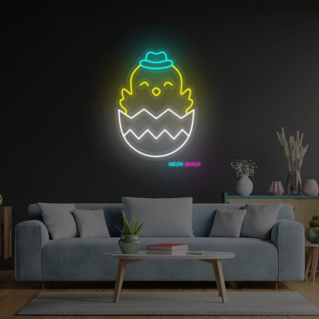 Chick Neon Sign, Bird Neon Light, Easter Decor Led Light, Custom Chick ...