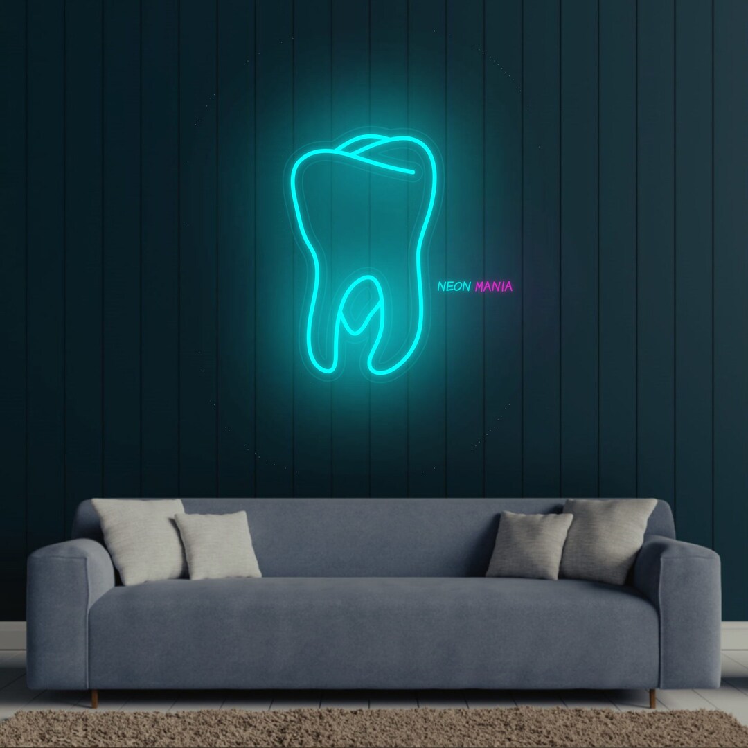 Tooth Neon Sign, White Tooth Led Neon, Medicine Led Light, Dentist ...