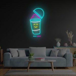 Milkshake Neon Sign: Light up Your Ice Cream Shop. Coffee Shop Decor - Etsy