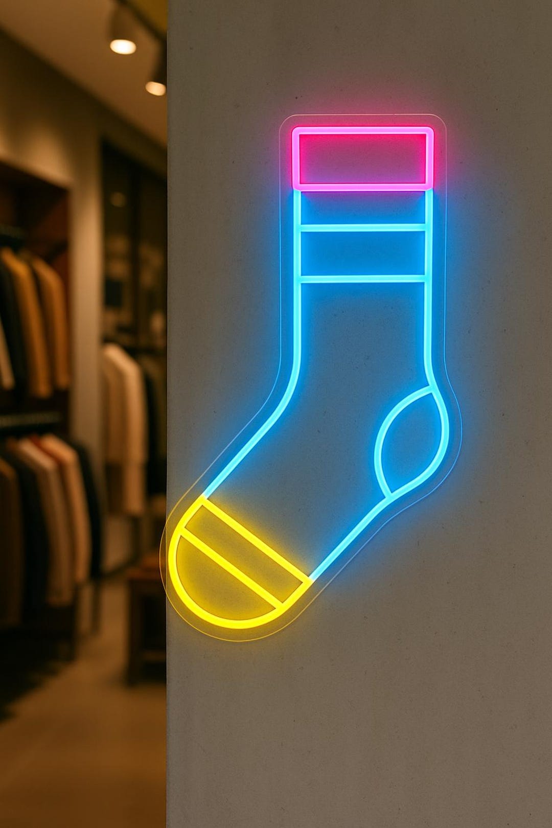 Sock Neon Sign, Men Sock Led Sign, Women Sock Led Light, Neon Sign for ...