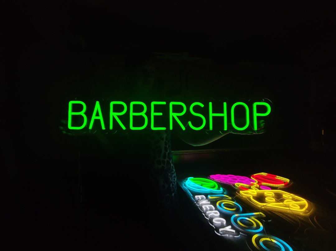 Barbershop Neon Sign, Barbershop Led Neon Sign, Salon Neon Sign, Barber ...