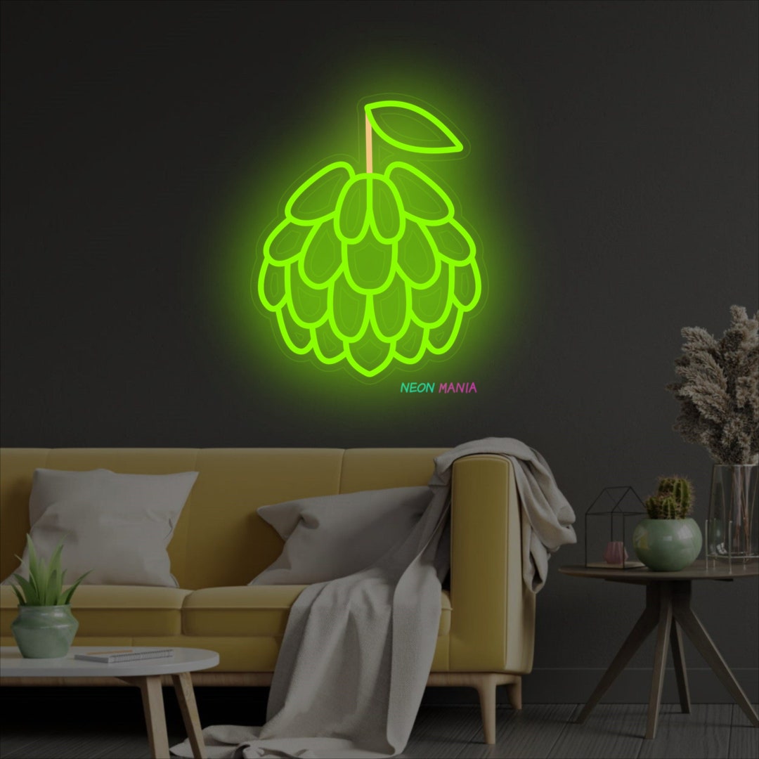 Сherimoya Neon Sign, Fruit Led Light for Your Decor, Custom Cherimoya ...