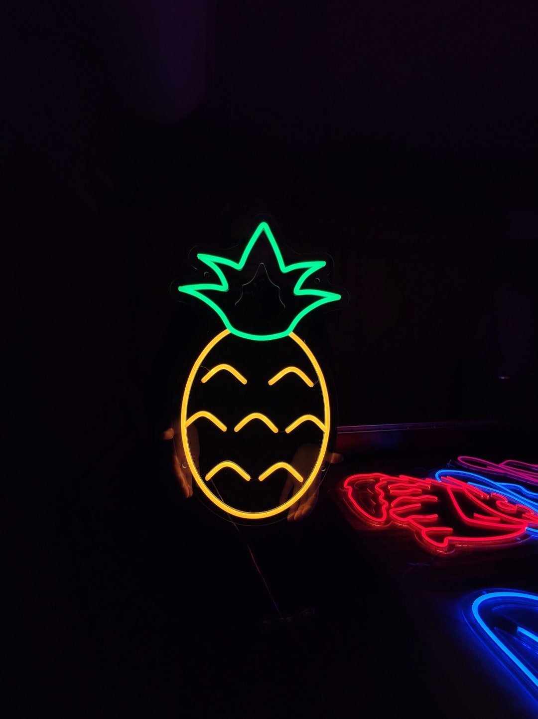 Pineapple Neon Sign, Ananas Light Sign, Custom Fruit Led Light Sign for ...
