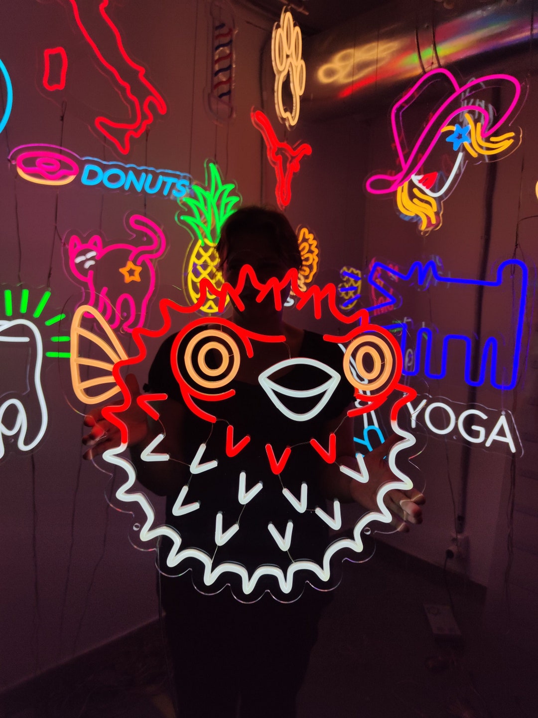 Puffer Fish Neon Sign, Fish Led Sign, Blowfish Light Sign, Fugu Led ...