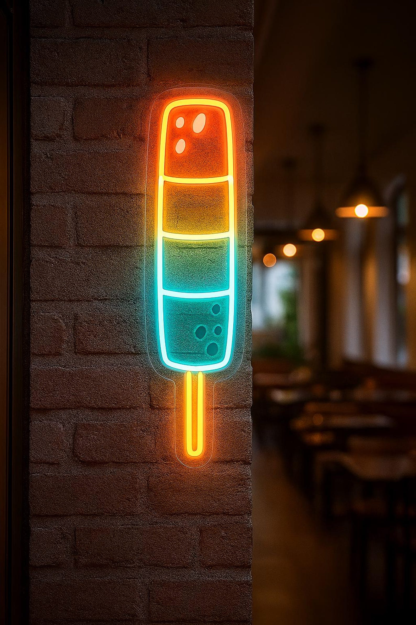 Frozen Desserts Neon Sign. Ice Cream Led Sign. Cafe Neon Light. Gift ...