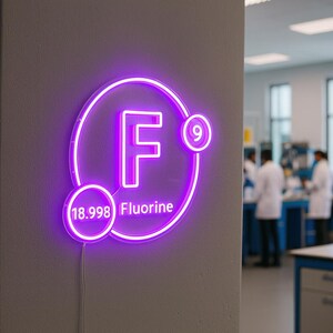 Periodic Table of Elements Neon Sign. Chemistry Led Sign. Gift Idea for ...