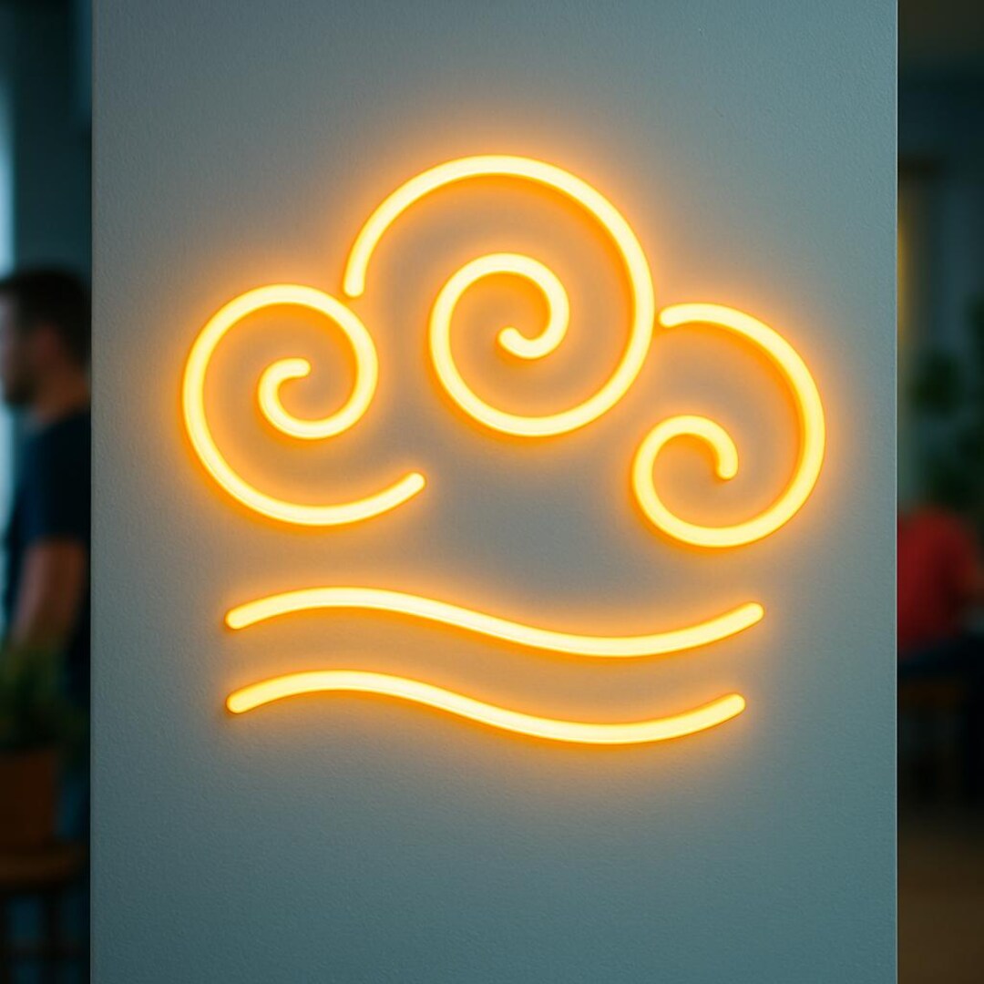 Air Element Neon Sign, Four Elements Led Light Sign, Wind Led Light ...
