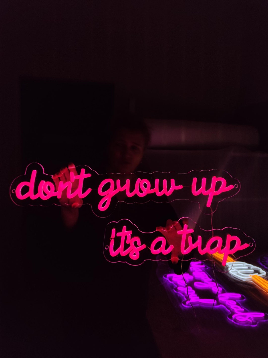 Dont Grow up Neon Sign, Don't Grow up It's a Trap Led Neon Lights ...