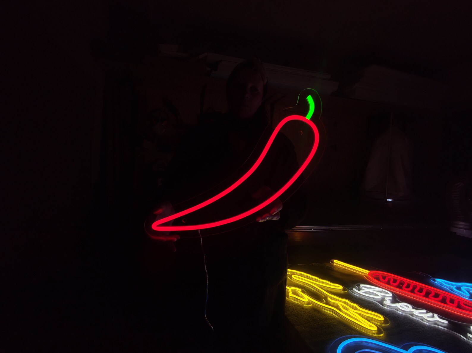 Pepper Neon Sign, Chile Pepper Led Light for Kitchen, Custom Vegetables ...