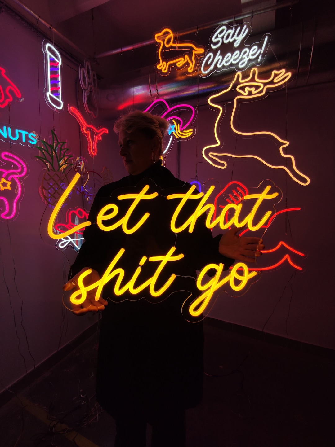 Let That Shit Go Neon Sign, Let That Shit Go Neon Led Light Sign ...