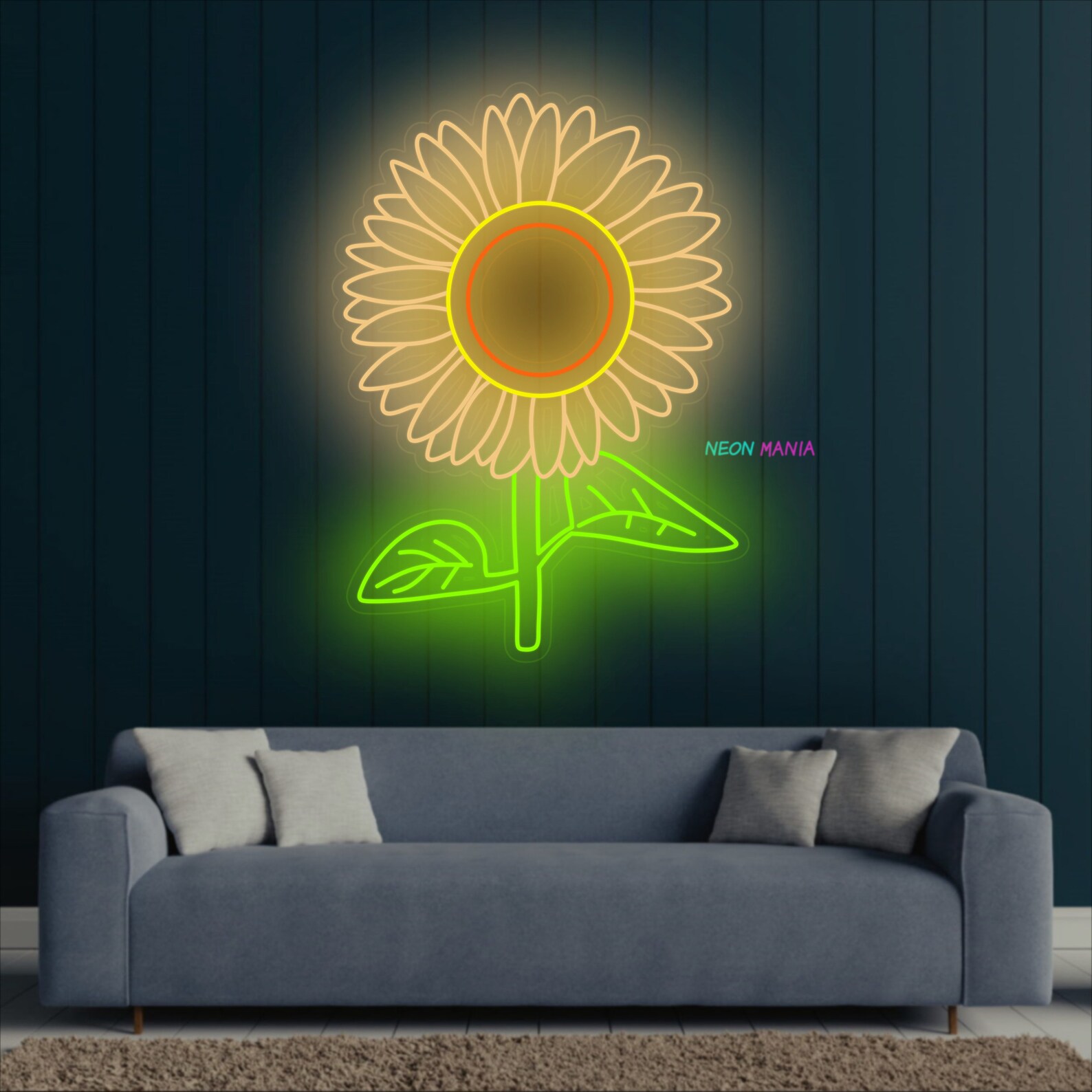 Sunflower Neon Sign Plant Neon Light Flower Led Light - Etsy