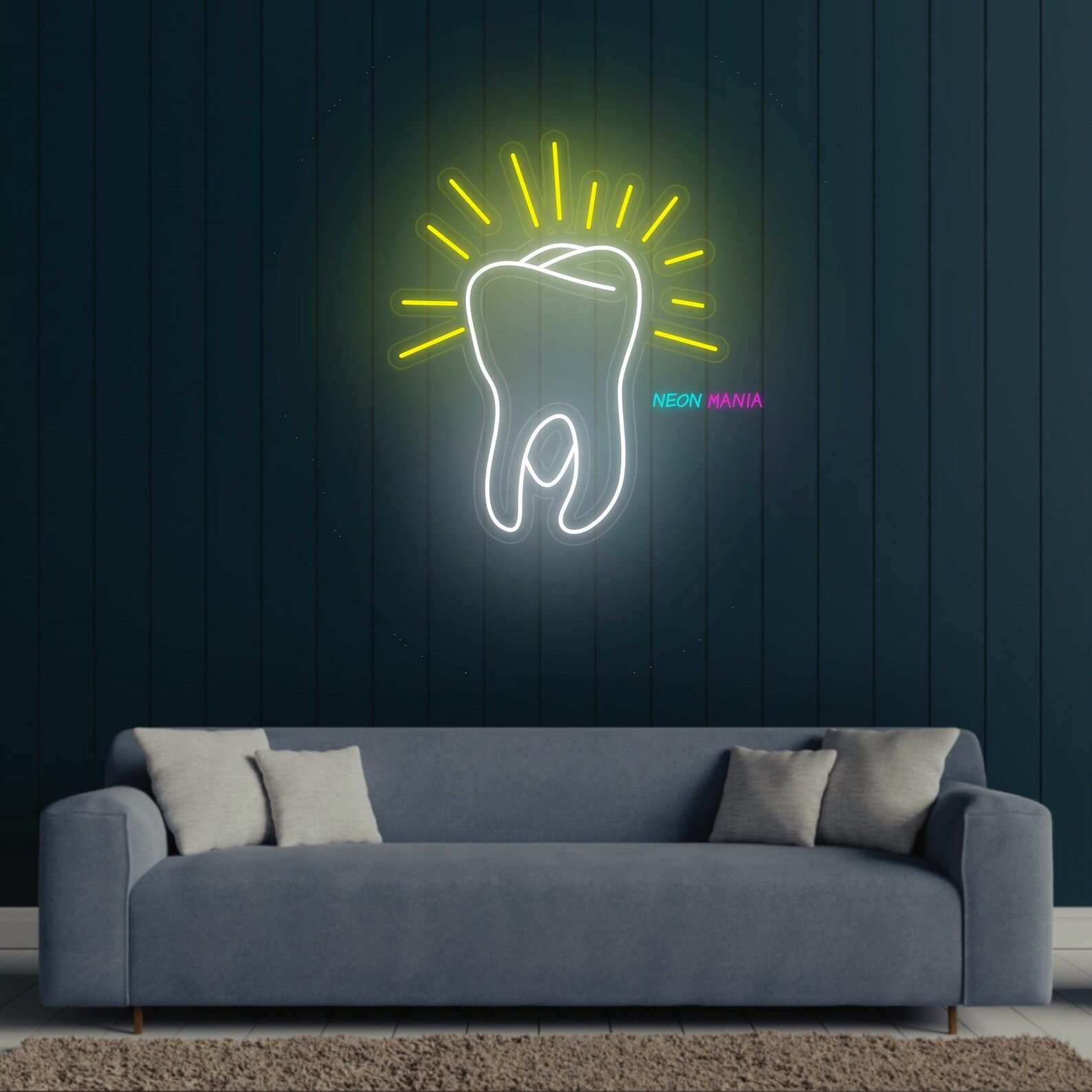 Tooth Neon Sign Shining Tooth Led Neon Medicine Led Light - Etsy
