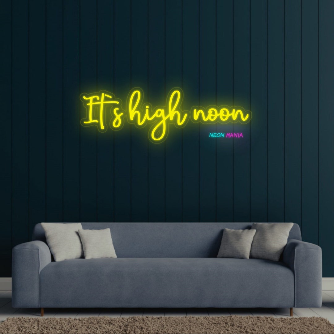 Its High Noon Neon Sign Western Room Decor Led Light Cowboy - Etsy ...