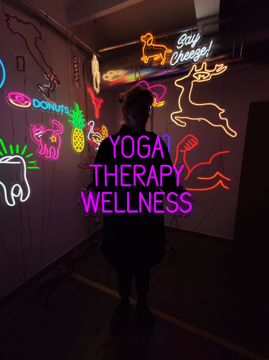Yoga Therapy Wellness Neon Sign, Yoga Led Decor, Custom Yoga Therapy ...