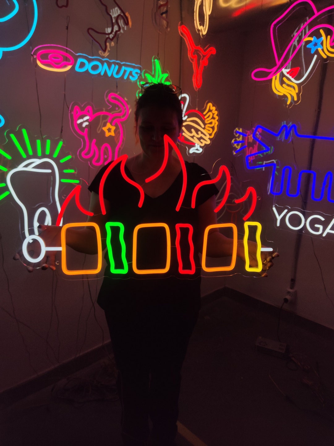 Barbecue Neon Sign, Kebab Led Sign, Hot Meat Neon Light, BBQ Led Light ...