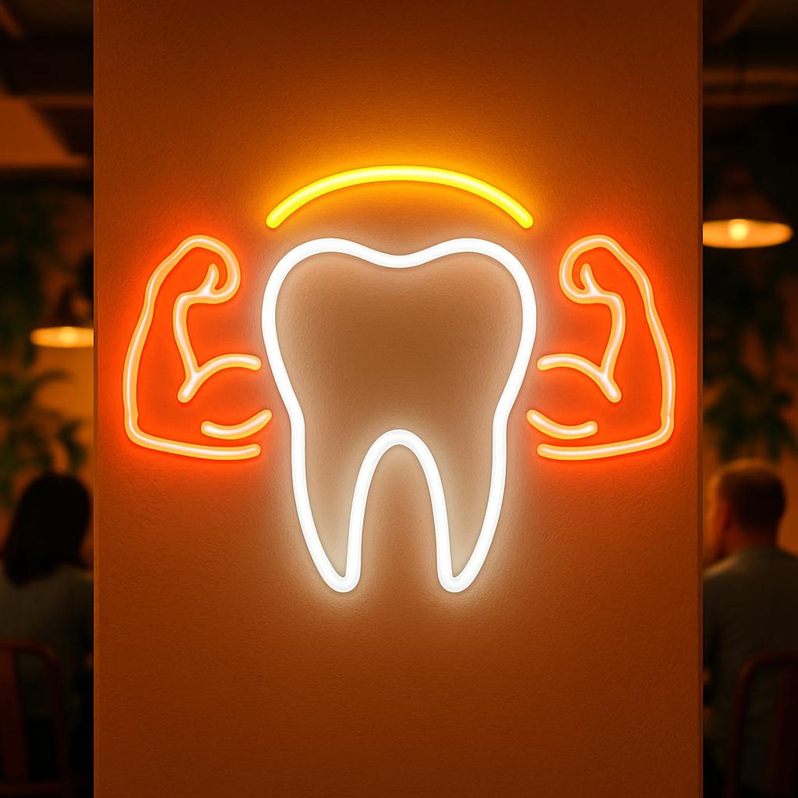 Therapeutic Dentistry Neon Sign. Teeth Treatment Light. Dentist in Mask ...